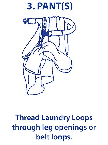 Laundry Loop with Sock Snare, Premium Sky Blue Laundering Strap