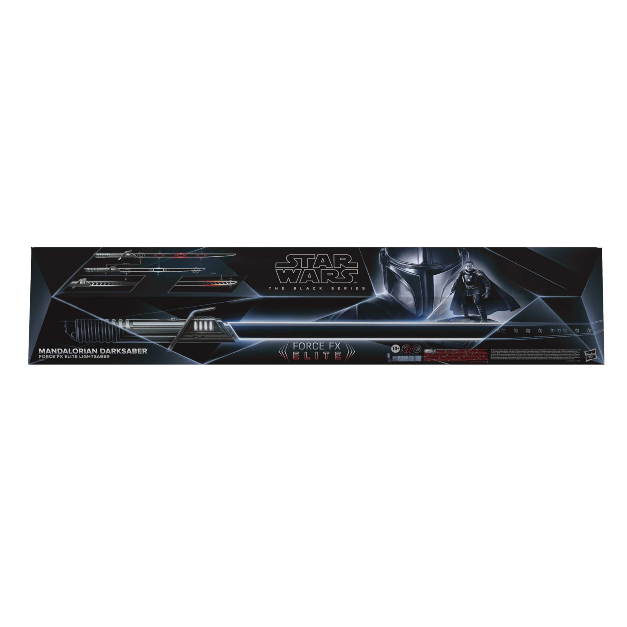 STAR WARS The Black Series Mandalorian Darksaber Force FX Elite Lightsaber with Advanced LEDs, Sound Effects, Adult Collectible Roleplay
