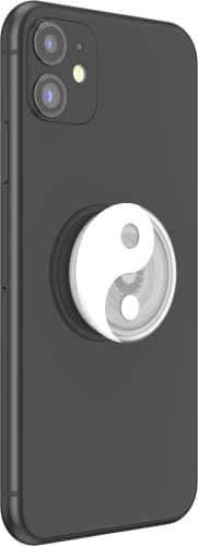PopSockets Plant-Based Phone Grip with Expanding Kickstand, Eco-Friendly PopSockets for Phone -Translucent Yin and Yang