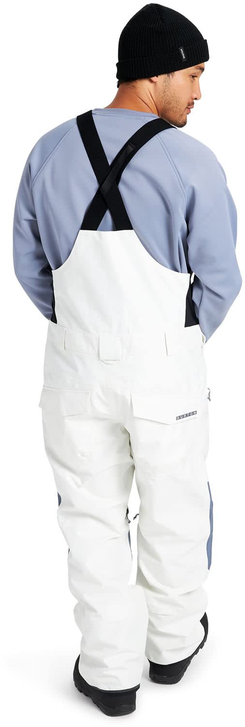 Burton Men's Standard Gore‑TEX Reserve Bib Pant, White, Large