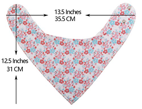 Maiwa Girls Baby Bandana Drool Bibs for Drooling Teething Feeding for 10 pack