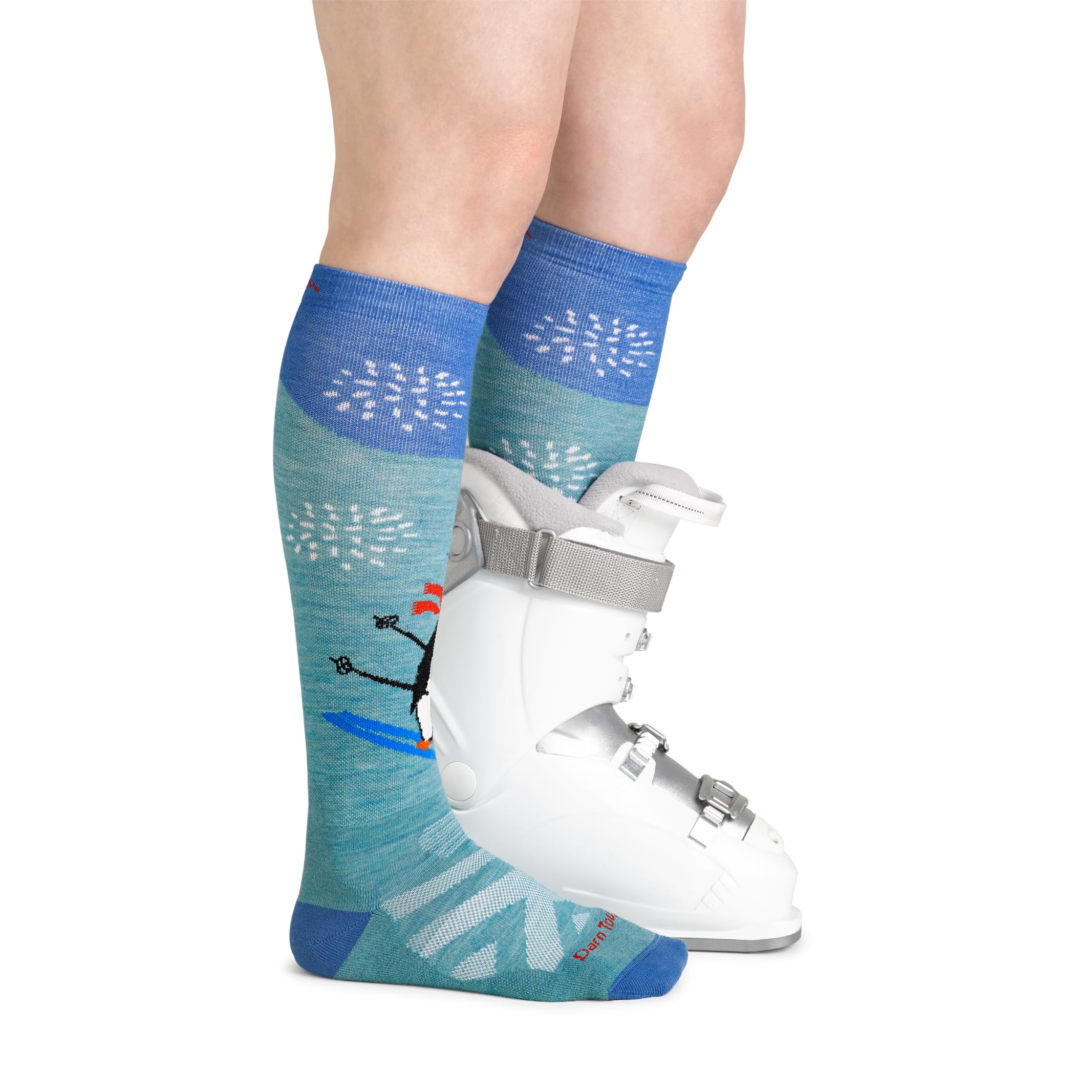 Darn Tough Vermont Penguin Peak OTC Midweight with Cushion Aqua MD (US 7.5-9.5)