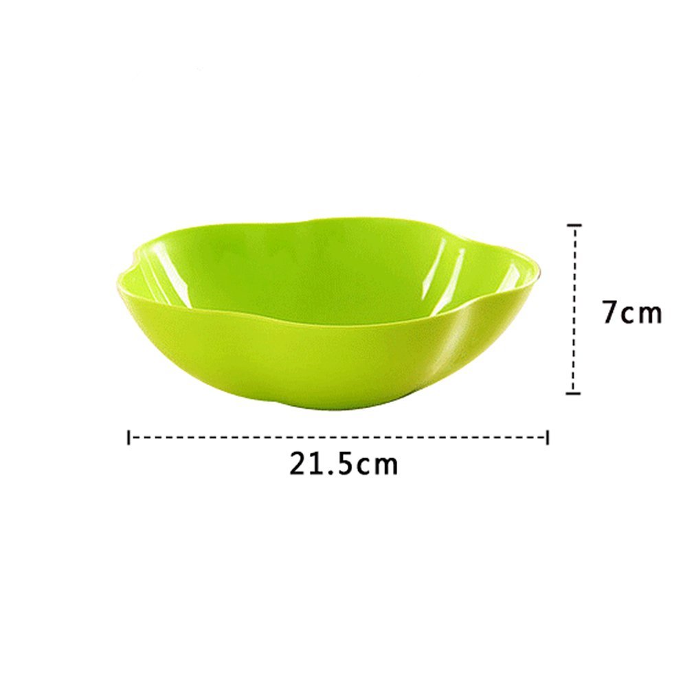 Everyfit Plastic Bowls Fruit Bowl Salad Bowl Candy Dish Seeds Bowl Tray Dried Snack Tray Household bowl,Party Serving Bowls,Multipurpose Colorful bowl (Flower shape, Orange)