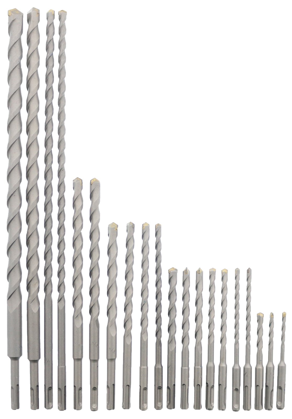 Steel Dragon Tools 20 Piece SDS Rotary Hammer Concrete Masonry Carbide Tipped Drill Bit Set fit Milwaukee Hilti Bosch