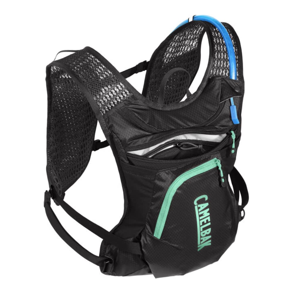 CamelBak Women's Chase Bike Hydration Vest 50 oz, Charcoal/Lake Blue
