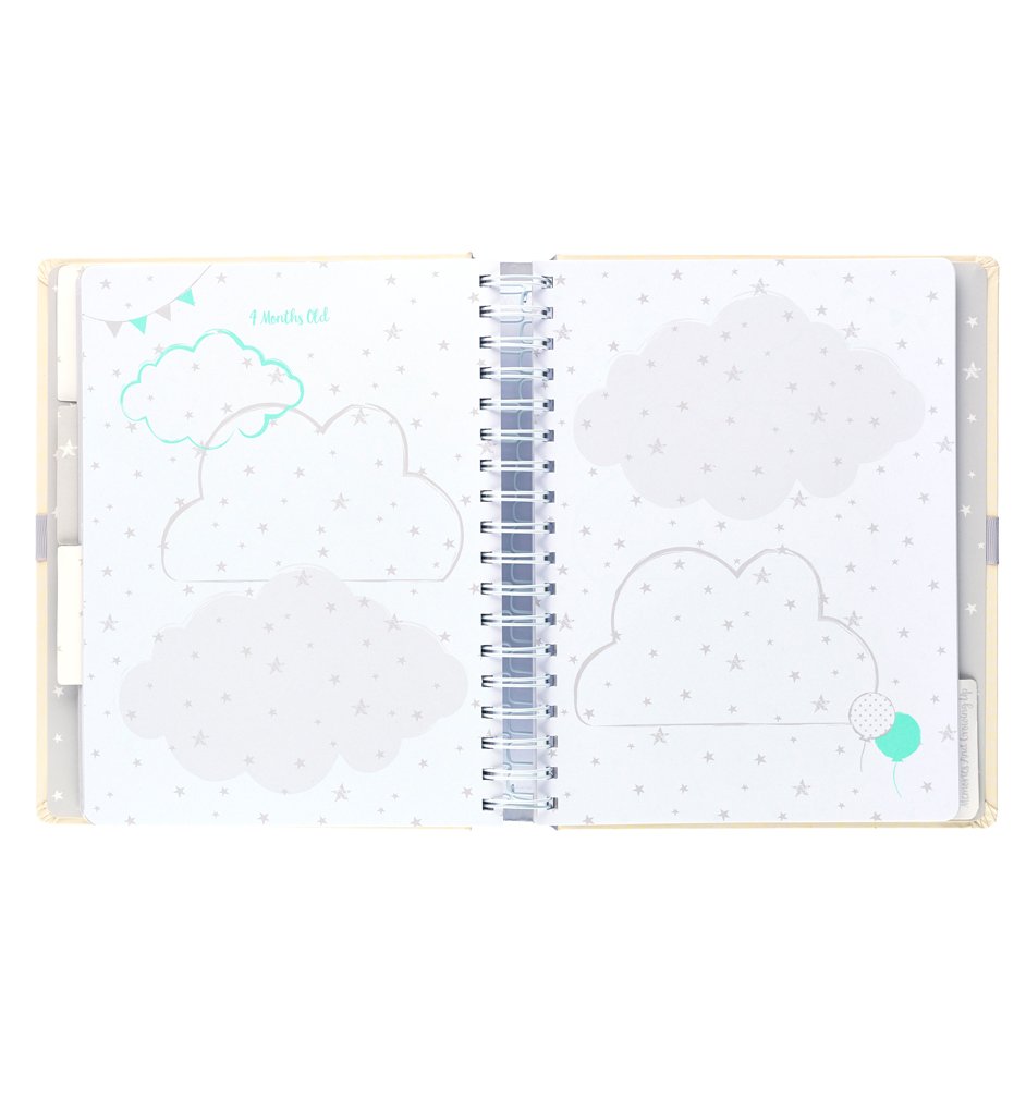 Busy B 6584 "Baby B Baby Journal with Pockets and Stickers, Neutral