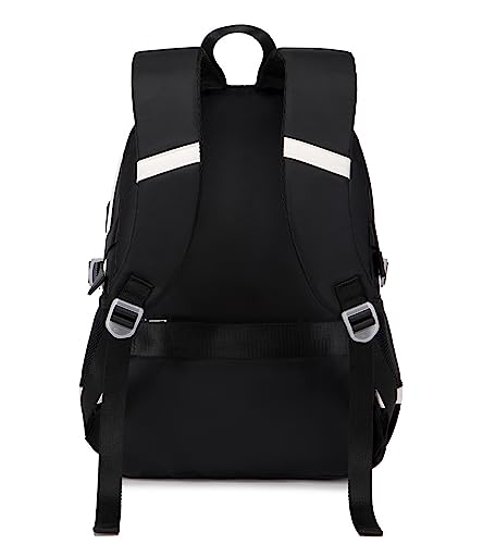 Joymoze Women Stylish Backpack Set Girl Laptop Backpack Casual Daypack Black