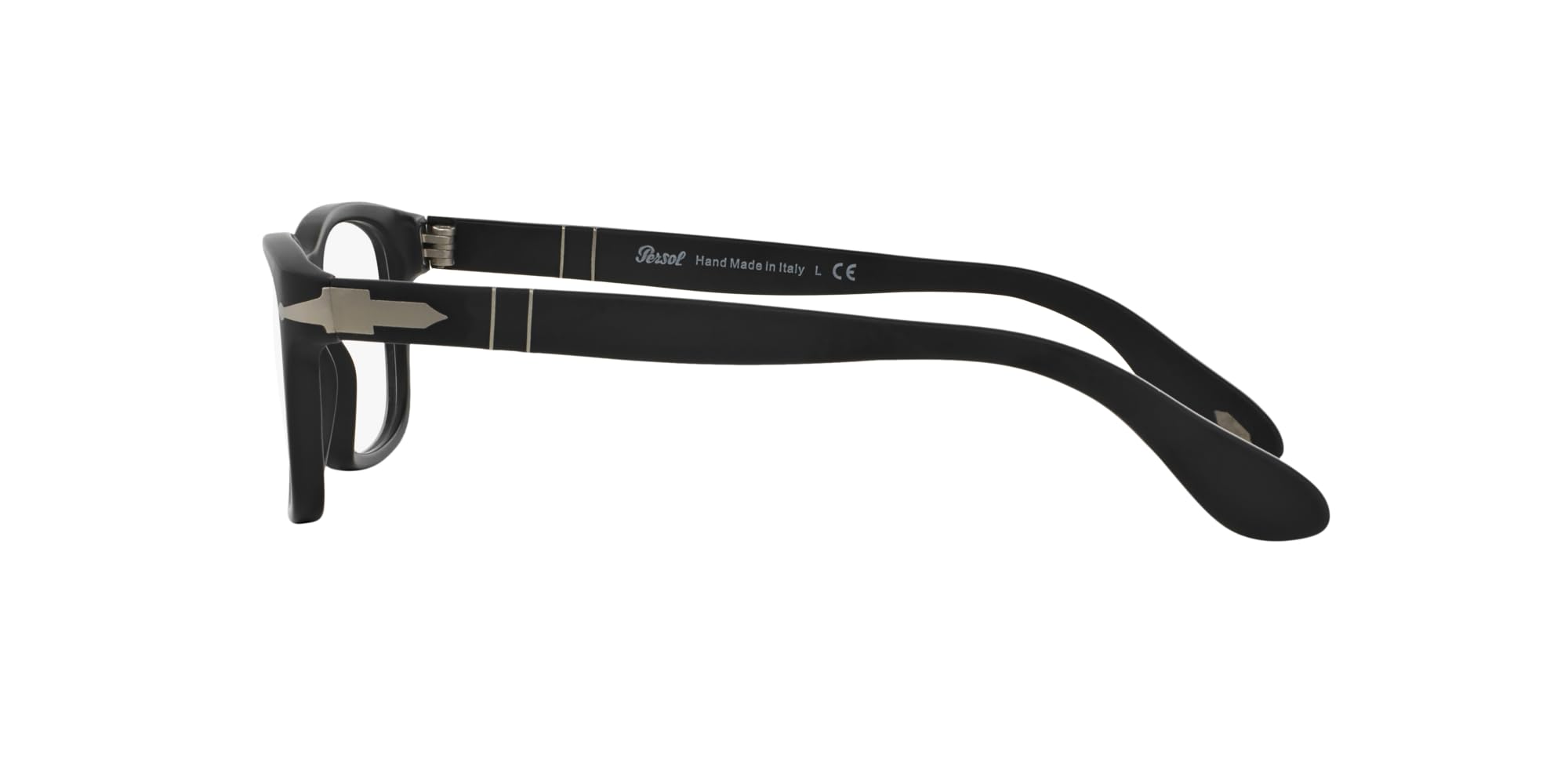 Persol PO3012V Square Prescription Eyewear Frames, Matte Black/Demo Lens, 54 mm
