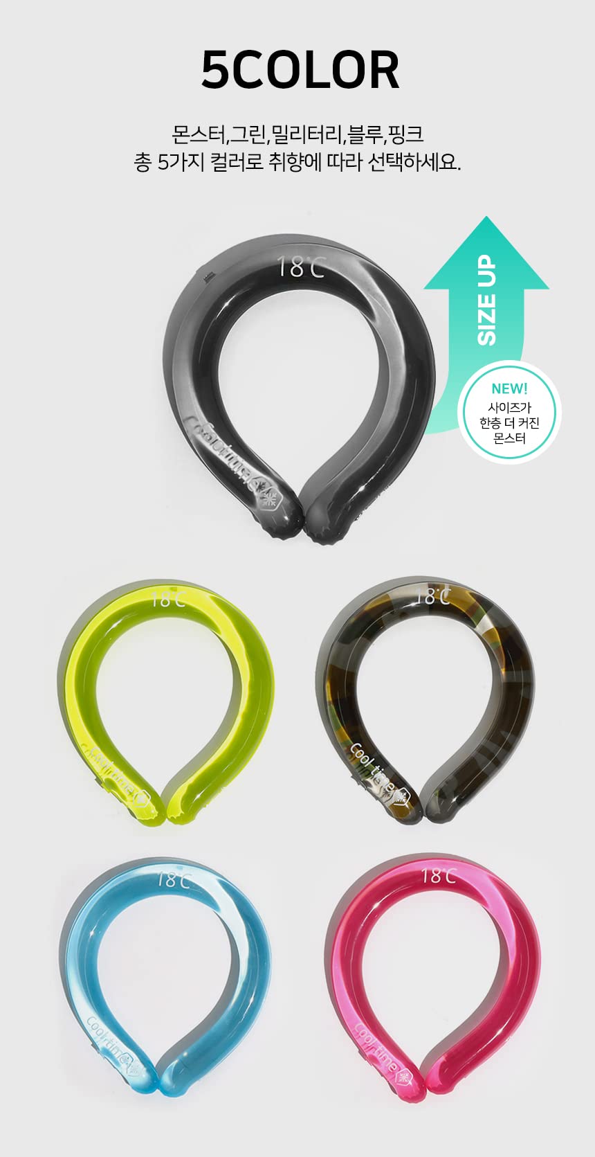 CoolTimeUSA Neck Cooling Tube | Wearable Cooling Neck Wraps for Summer Heat I Hands Free Cold Pack | Reusable Cooler (Monster)