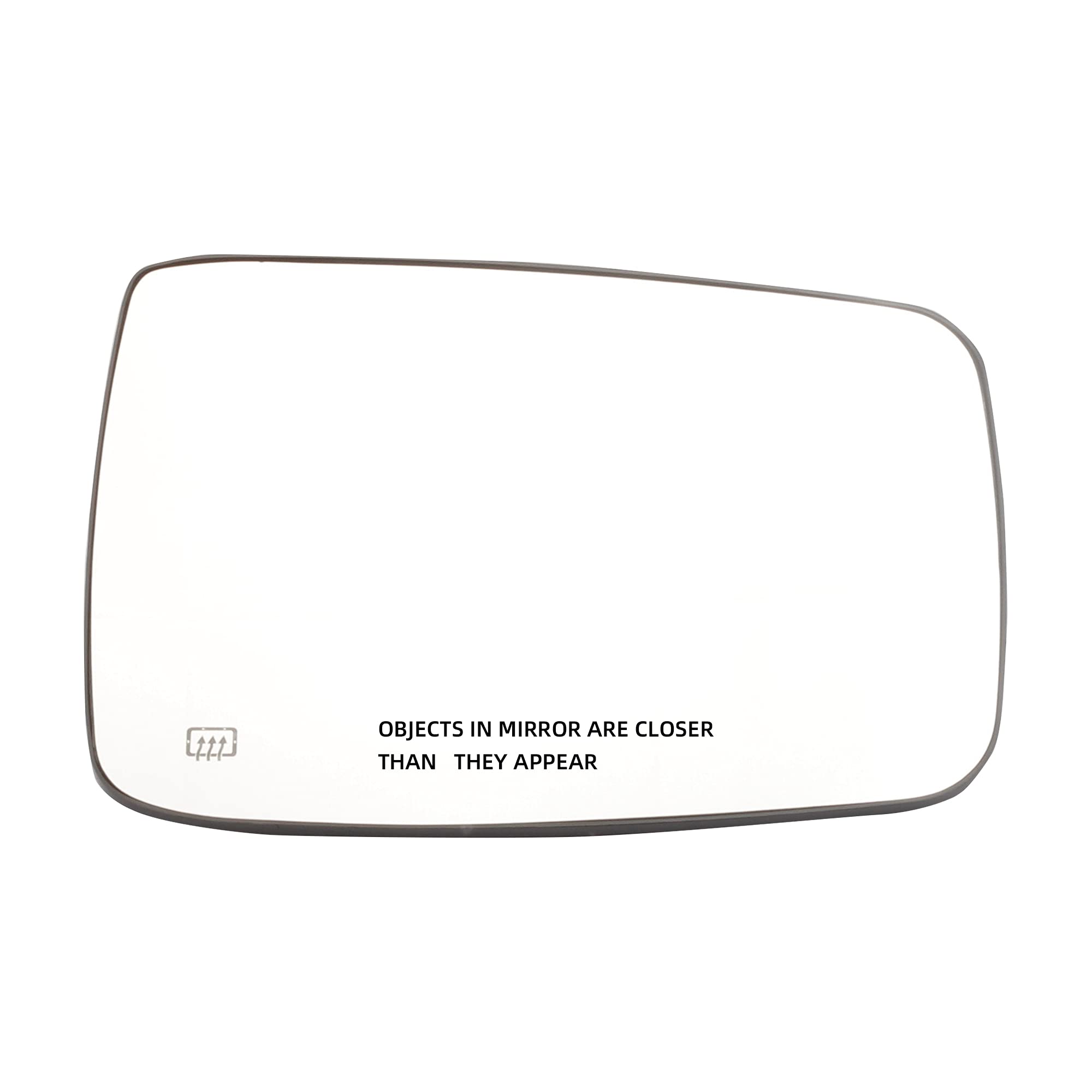 Dasbecan 68050299AA Left Driver Side Heated Mirror Glass Compatible with 2009-2018 Dodge Ram 1500 2500 Glass Replaces 68079363AA Side Mirror With Backing Plate