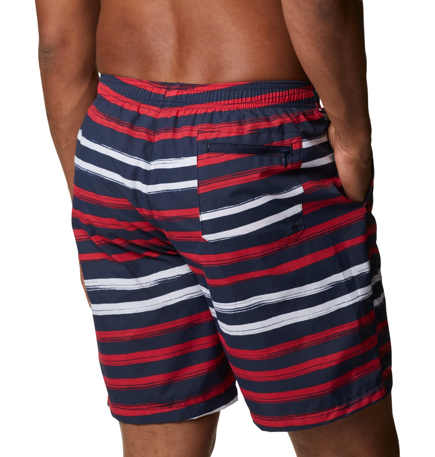 Columbia Men's Big-Tall Big Dippers Water Short Swimwear, azul Wavy Islands, 2X x 8