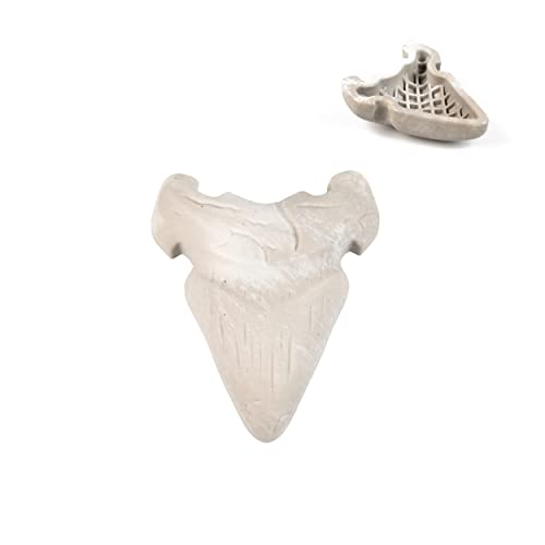 Hyper Pet Fossil Durable Dog Slow Feeder, Chew Toy, Interactive, Bacon Flavored Long Lasting for Aggressive Chewers, Megalodon Tooth, for All Breeds