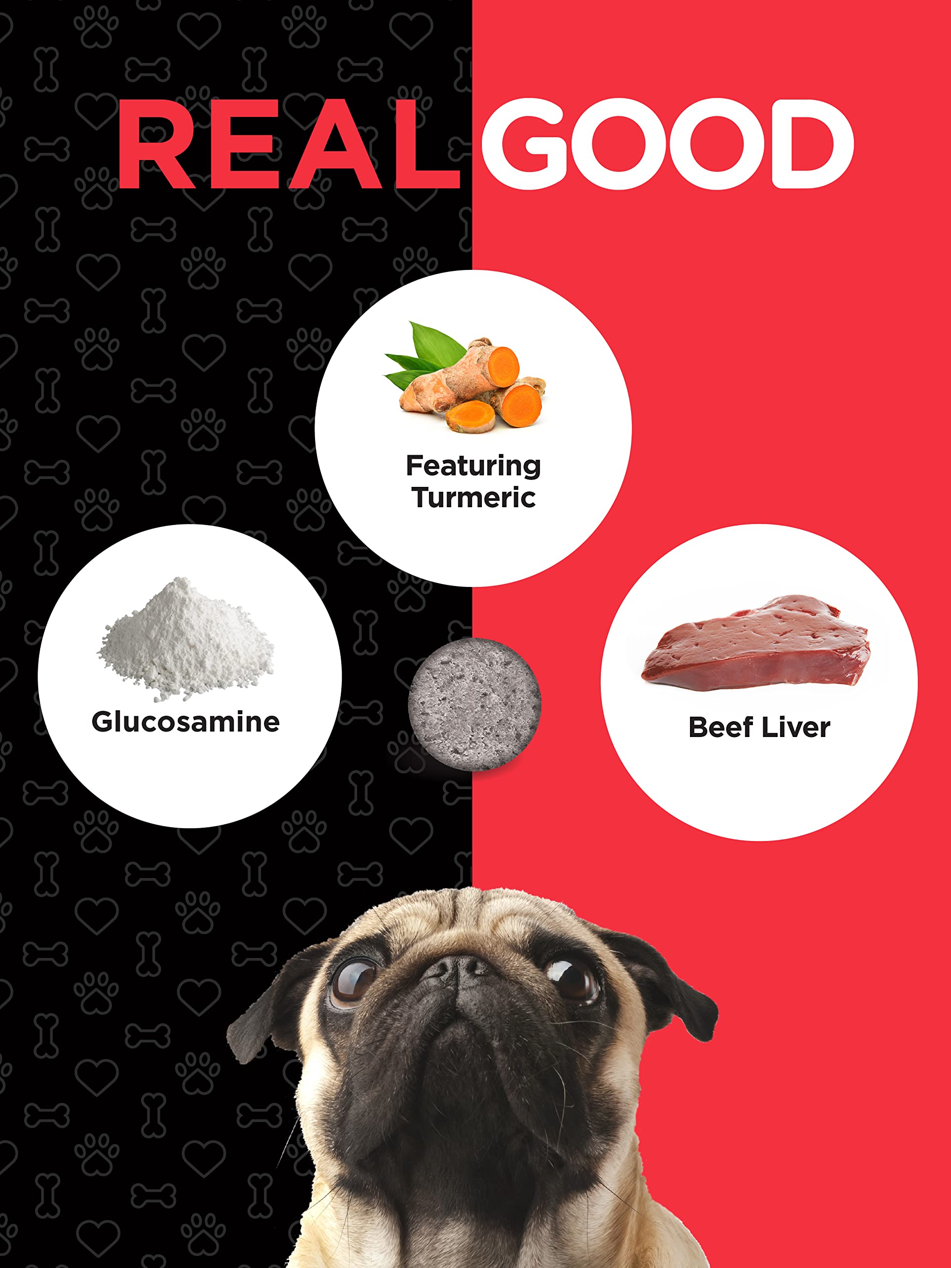 Horbäach Glucosamine for Dogs | 150 Chews | Hip and Joint Supplement for Dogs | Glucosamine, Chondroitin, MSM, Turmeric and More | Non-GMO & Gluten Free | by River & RULA