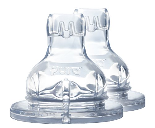 Pura Kiki XL Sipper Spouts with Silicone Sip Spouts, 6 Months+, Tinted Blue, 2-Counts