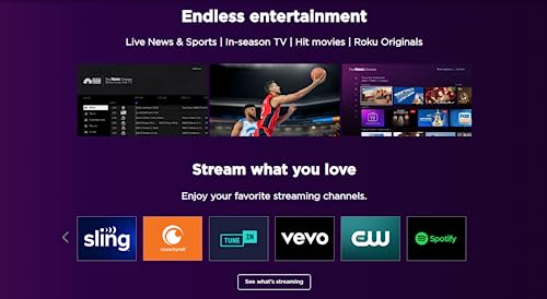 PHILIPS 55-Inch Class 4K 2160p Smart TV Led HDR10 120Hz Refresh Rate Roku TV Works with Siri Hey Google & Airplay 55PFL(Renewed)