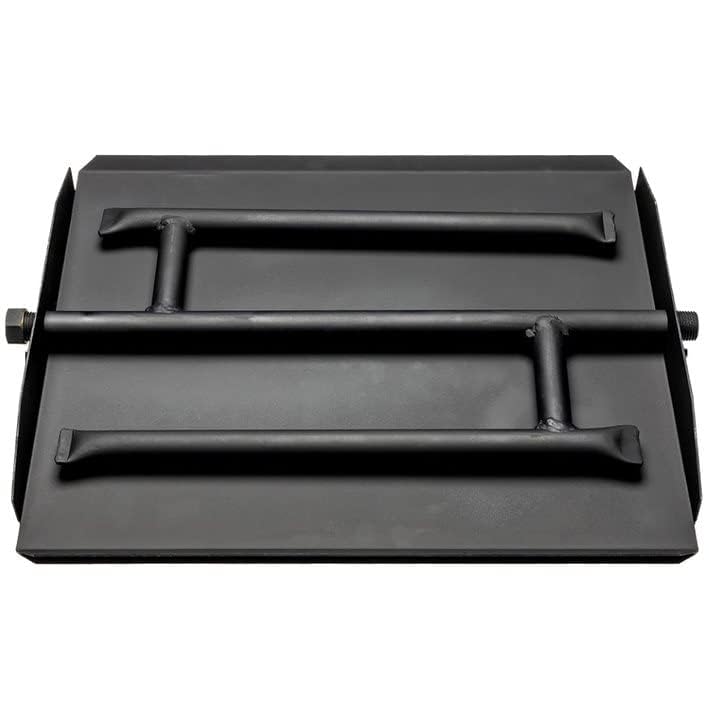 Dreffco 23" Powder Coated Steel Pan for Fire Pit or Fireplace NG - Triple Row Gas Burner Pan & Connection Kit- Specifically for 23" Fire Logs, Easy to Install + Bonus Bag of Glowing Embers