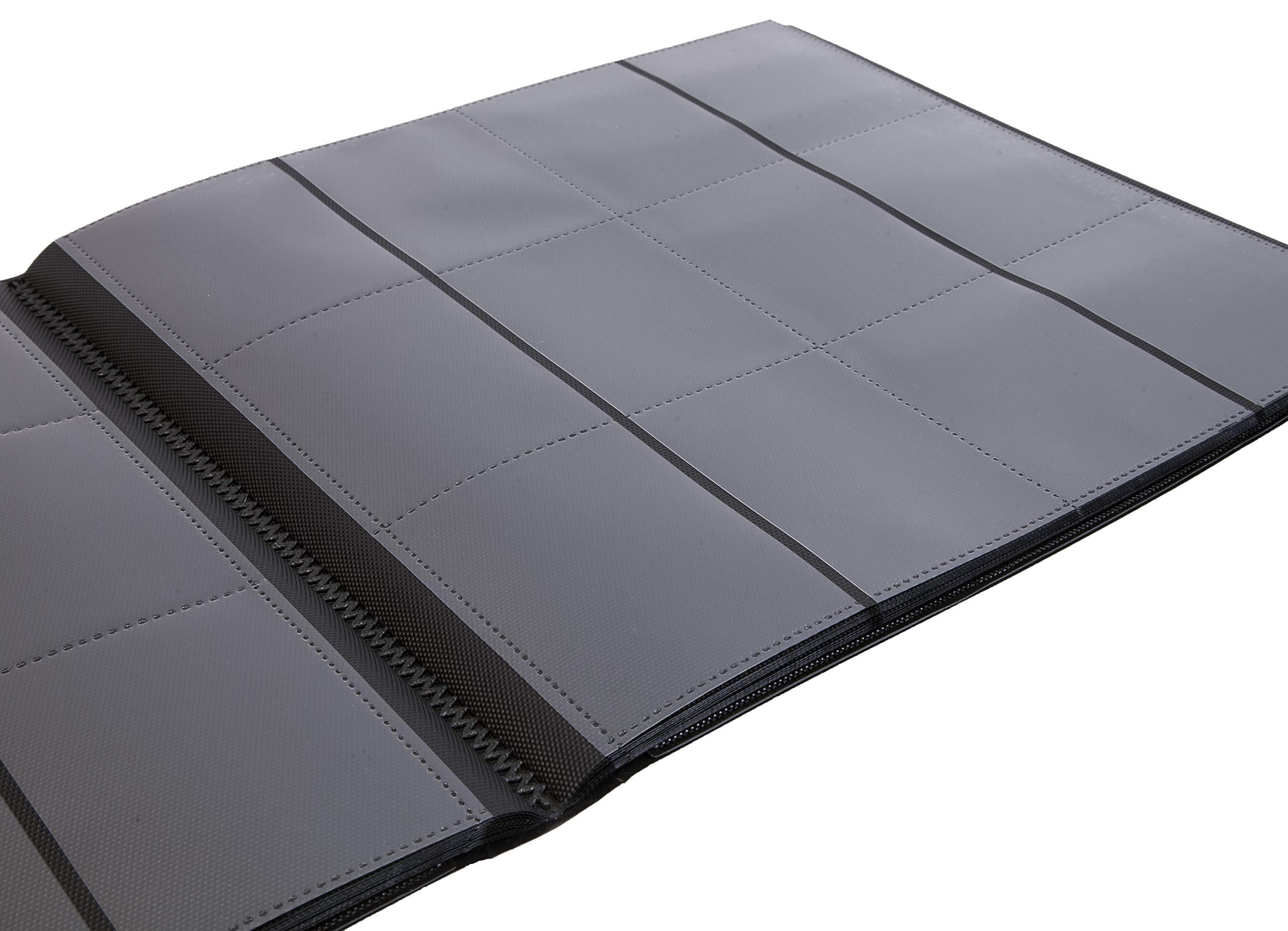 Card Guardian - 12 Pocket Black Trading Card Album 480 Side Loading Pocket Binder for Trading Card Games TCG