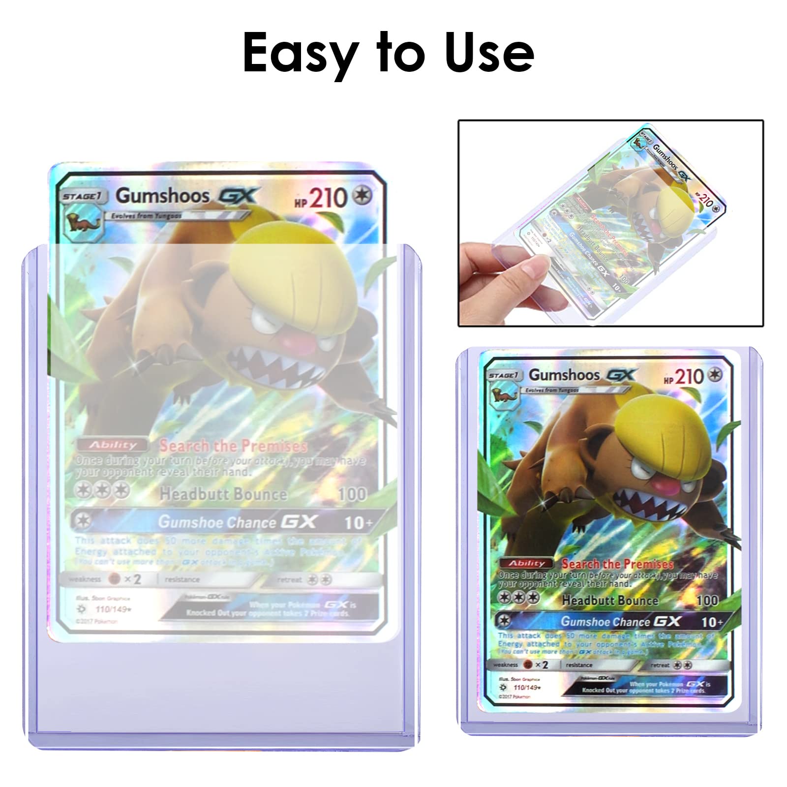 CampFENSE 3" x 4" Trading Card Top Loader, Clear Card Sleeves for TCG Cards (50 Count), Hard Plastic Top Loader Card Holders Fits YGO, MTG, Baseball Football Card