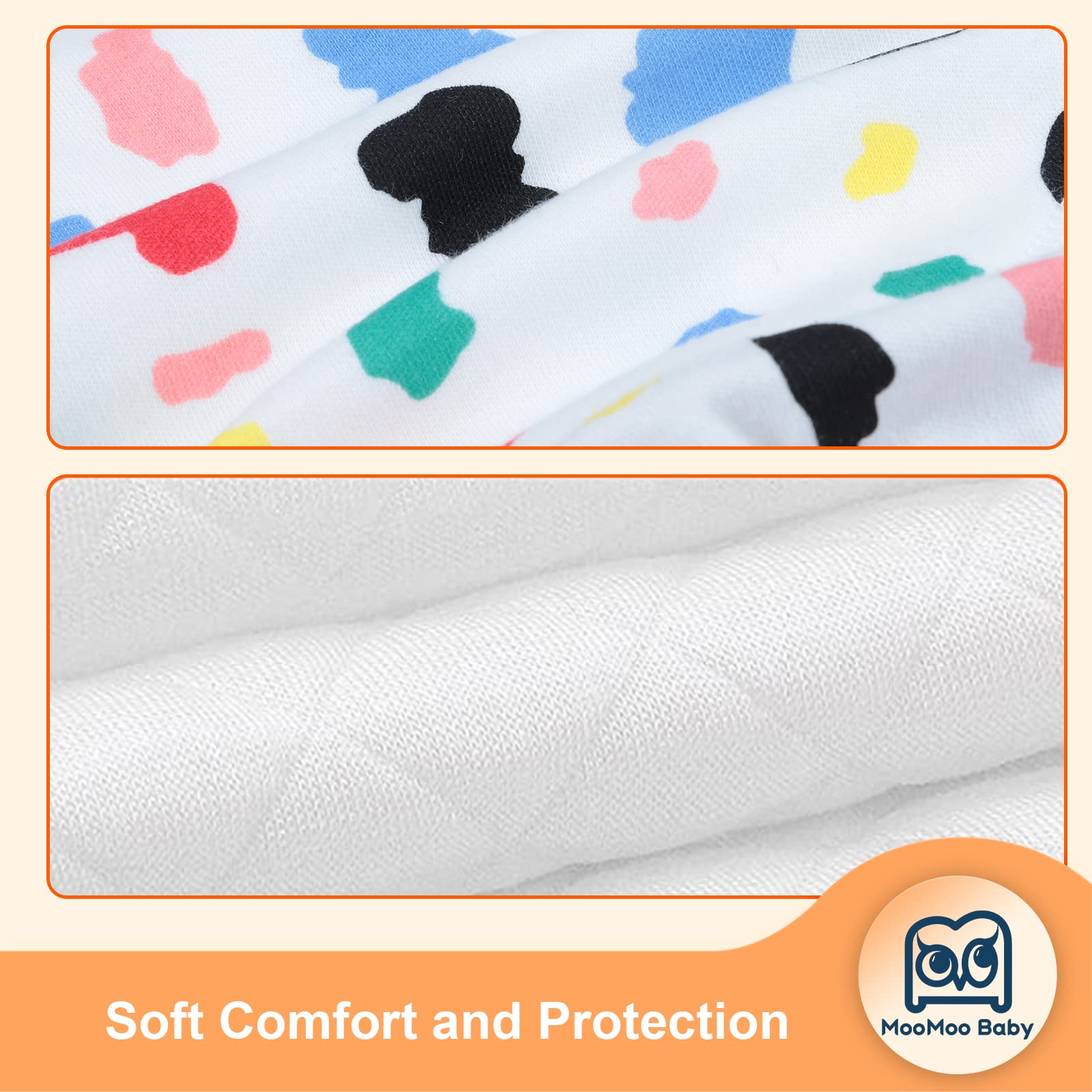MooMoo Baby Training Pants 2 Packs Absorbent Toddler Potty Training Underwear for Boys and Girls-Cotton 2T Multicolor