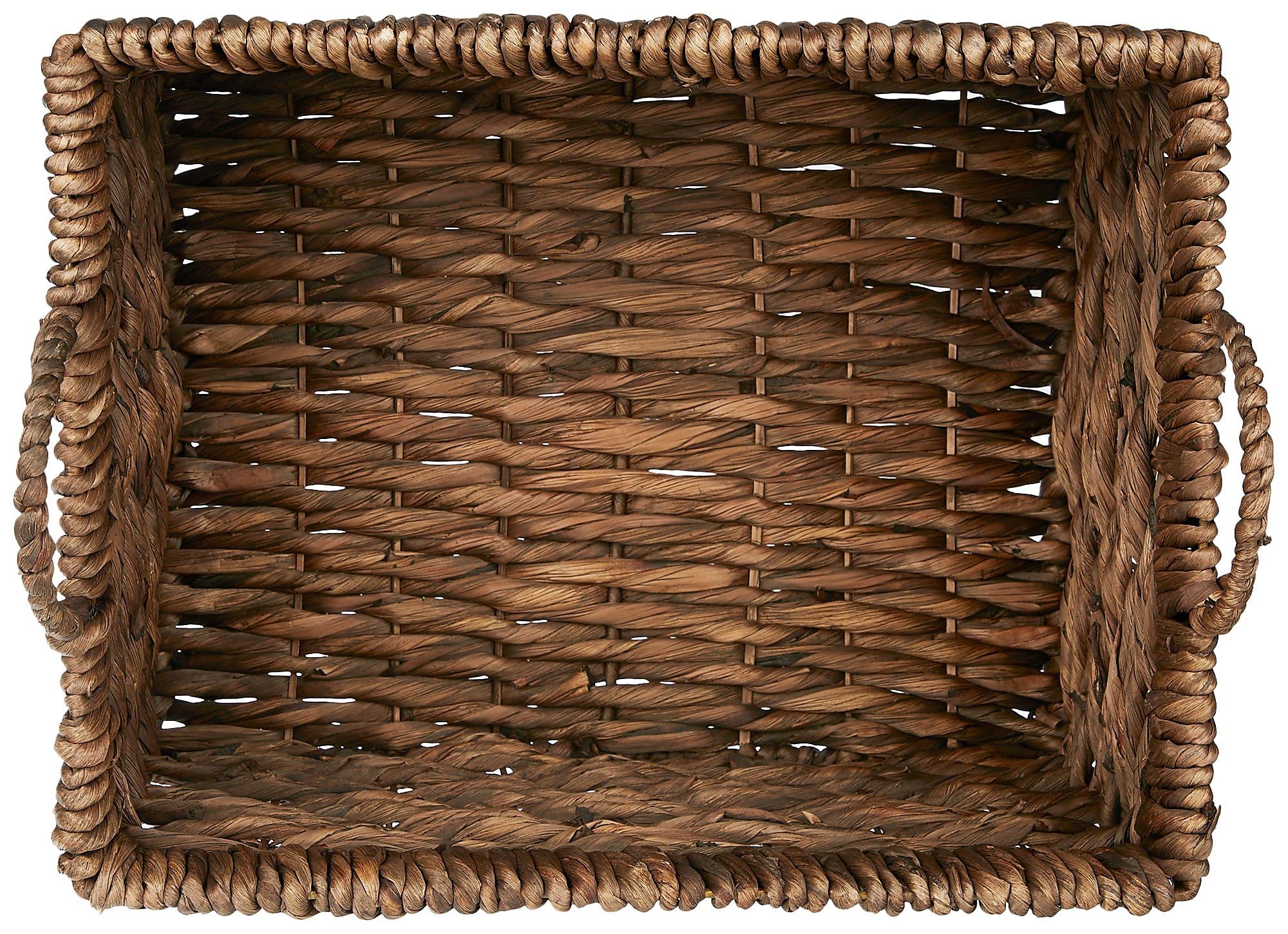 Coastal Home 13x18 Water Hyacinth Triple Weave Basket One Size Brown