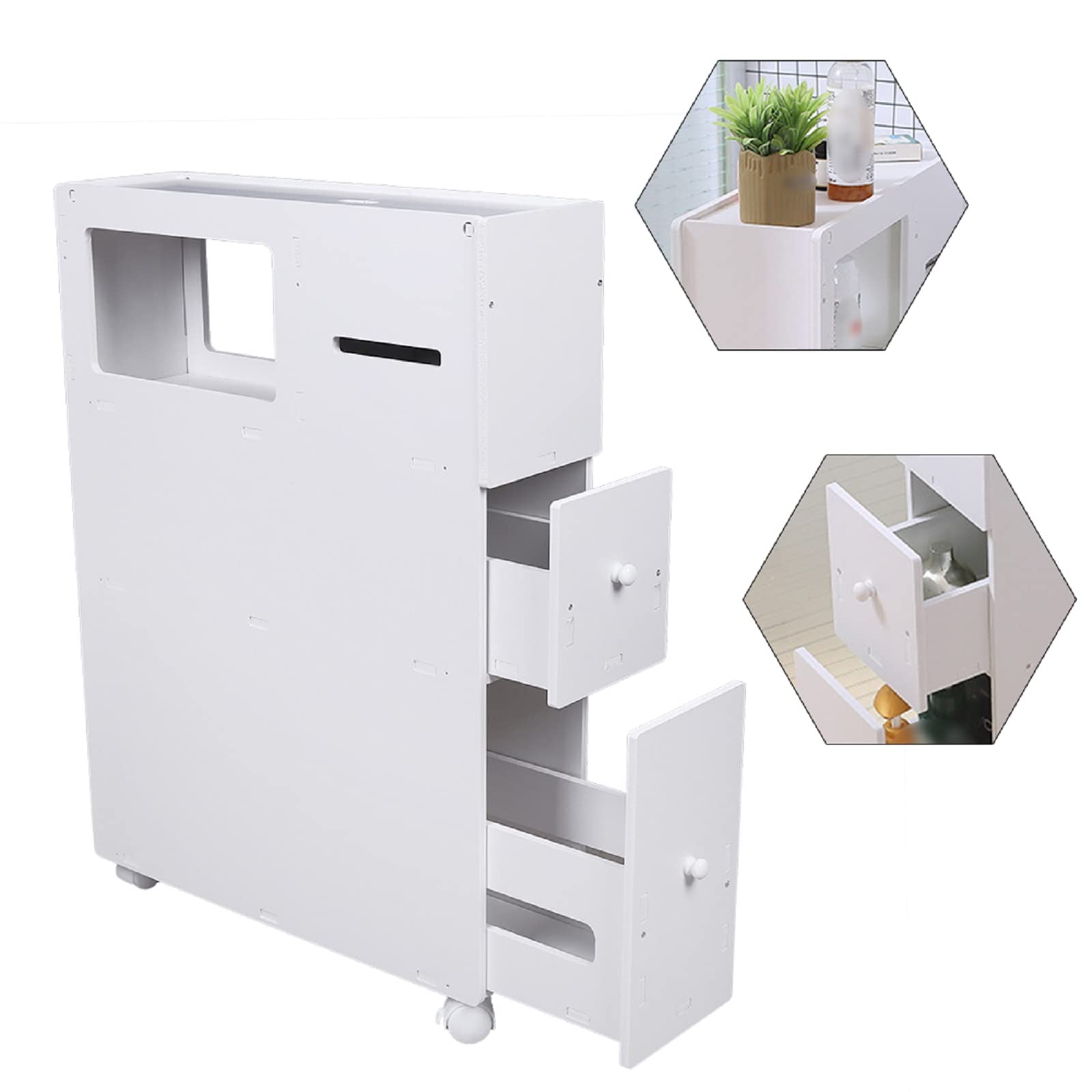 GDAE10 4 Layer Modern Bathroom Floor Shelf Bathroom Floor Cabinet Corner Storage Shelf White Bathroom Shelf Multifunctional Bathroom Storage Rack