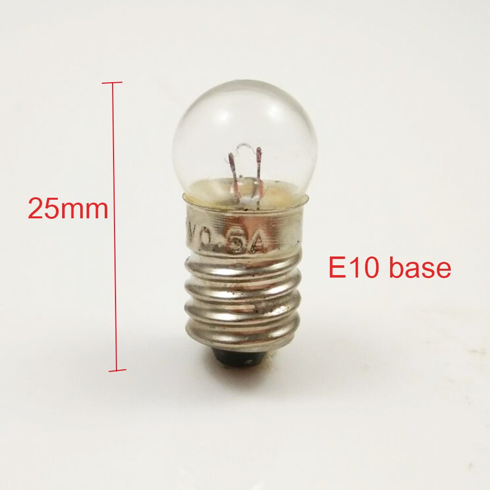 HNNUY E10 4.8V / 0.5A 2.4W Miniature Screw Base Light Bulb Lamp Flashlight Torch DIY Work Light (Pack of 10)