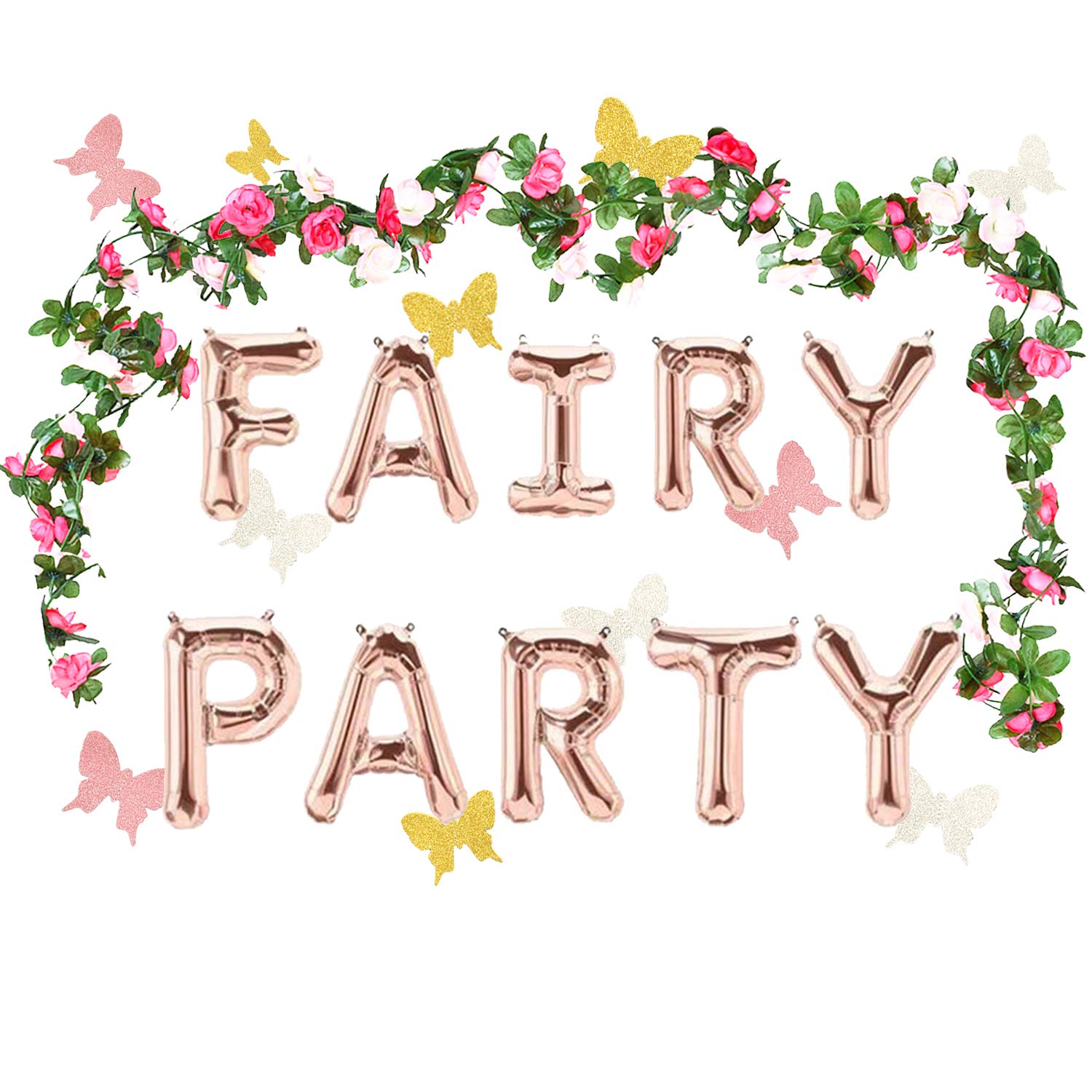 JeVenis 3 PCS Fairy Party Balloon Fairy Party Decoration Fairy Party Favors Fairy Garden Decoration for Fairy Theme Birthday Wedding Decoration