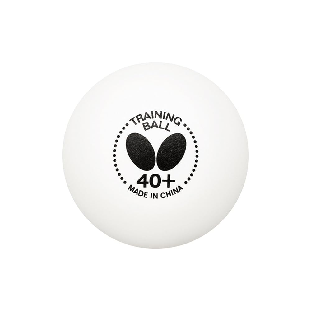 Butterfly 40+ Training Table Tennis Ball - White, 40mm Training Balls - Box of 120 - 40+ Training Balls are Comparable to a Three-Star Ball