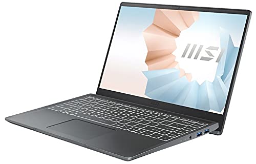 EXCaliberPC 2022 MSI Modern 14 B11MOU-1212 (i3-1115G4, 8GB RAM, 128GB NVMe SSD, UMA, 14" Full HD, Windows 11) Content Creation Laptop - Carbon Gray