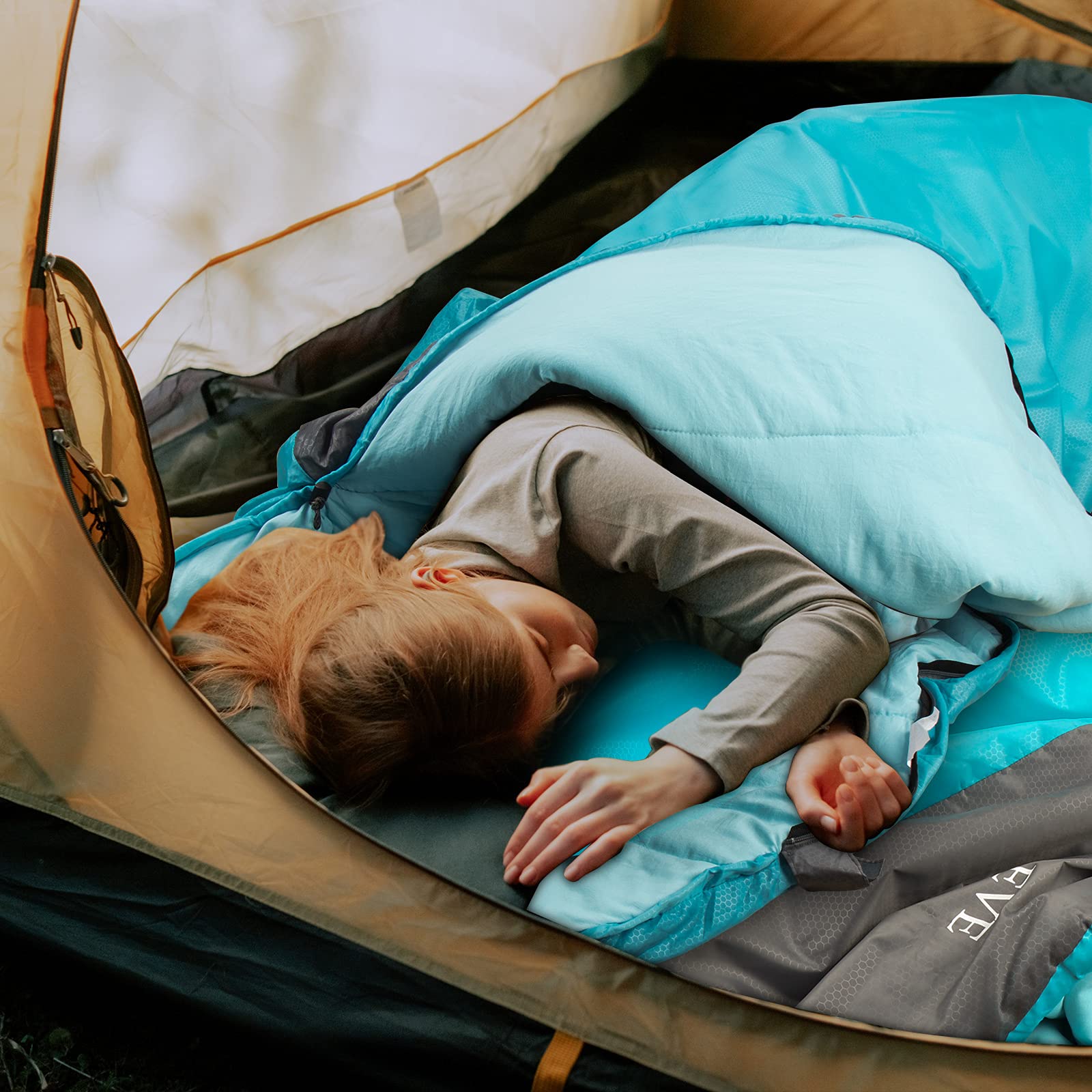 Camping Sleeping Bag, MOREVEE Sleeping Bags for Adults & Kids 3 Seasons Warm & Cool Weather - Waterproof, Lightweight Backpacking Sleeping Bag for Outdoor,Hiking, Camping