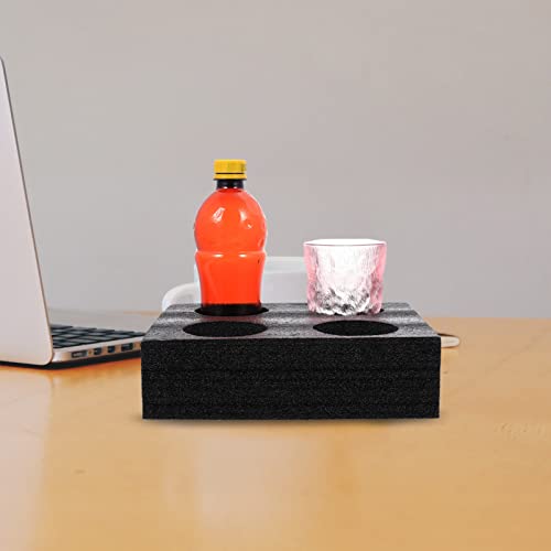 Cup Drink Holder 2Pcs 4- Cup Drink Carriers Foam No- Spill Coffee Cup Holder Take Out Beverage Tray for Hot and Cold Drinks Packaging Supplies Black Cup Holders
