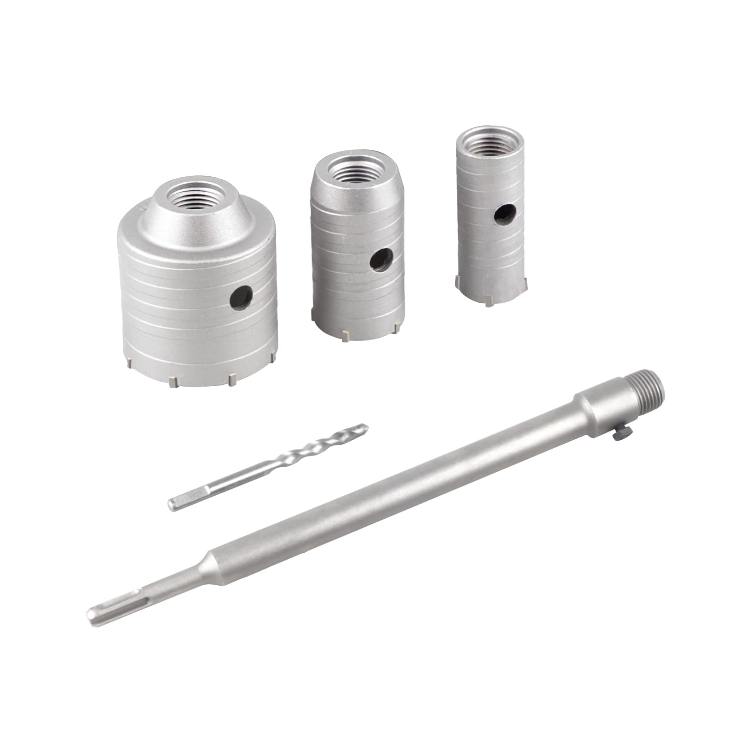 CPROSP Concrete Hole Saw Kit Wall Drill, SDS Plus Shank Hole Saw, for Cement Brick Wall, Kit 30 50 65 mm