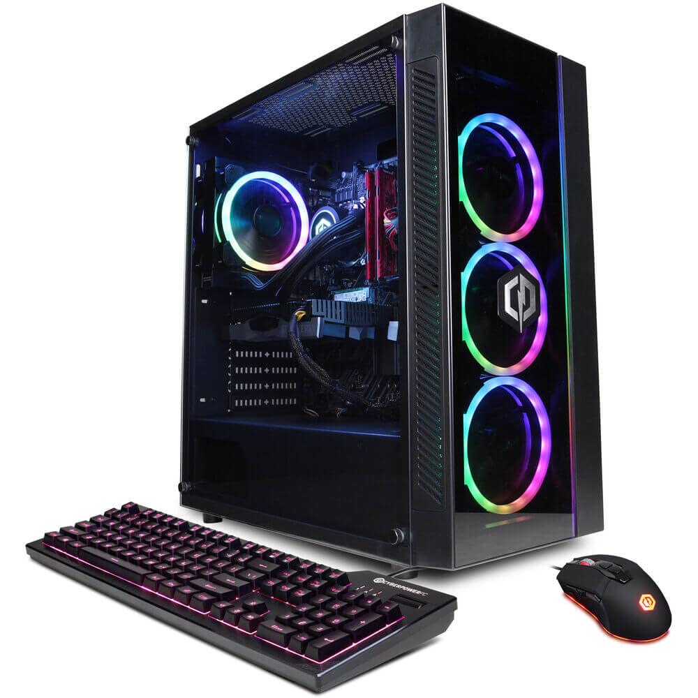 CyberpowerPC Gamer Supreme Liquid Cool Gaming Desktop Computer, Intel Core i9-12900KF 3.2GHz, 16GB RAM, 1TB SSD + 2TB HDD, NVIDIA GeForce RTX 3070 8GB, Windows 11 Home