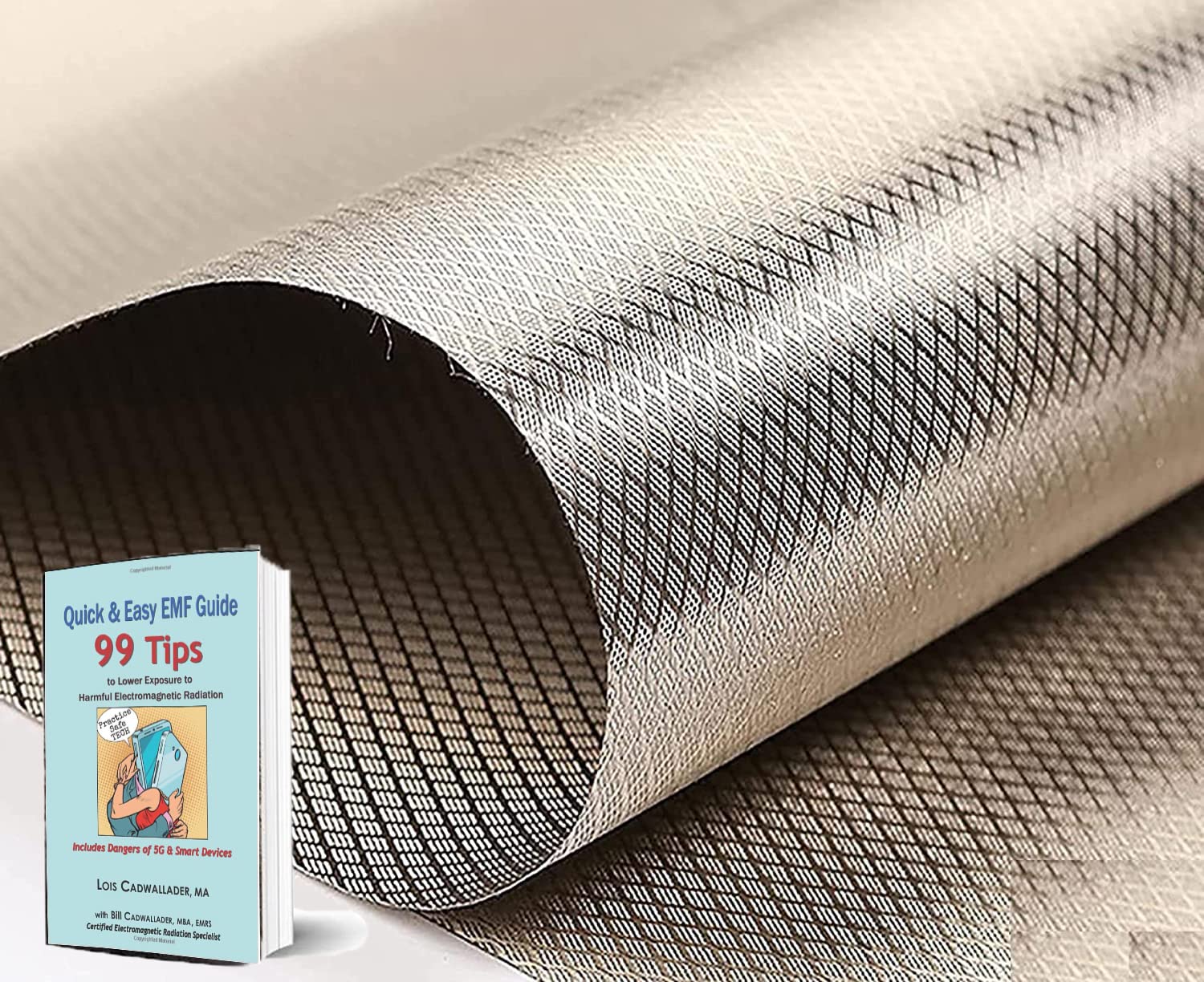 Faraday Fabric 44'' x 36'' Emf Protection Fabric, Military Grade RFID Shielding Fabric Signal Blocking Material 1 Yard, EMF Shielding, Cell Phone Signal Blocking, Bluetooth Block. 5G Shielding Fabric