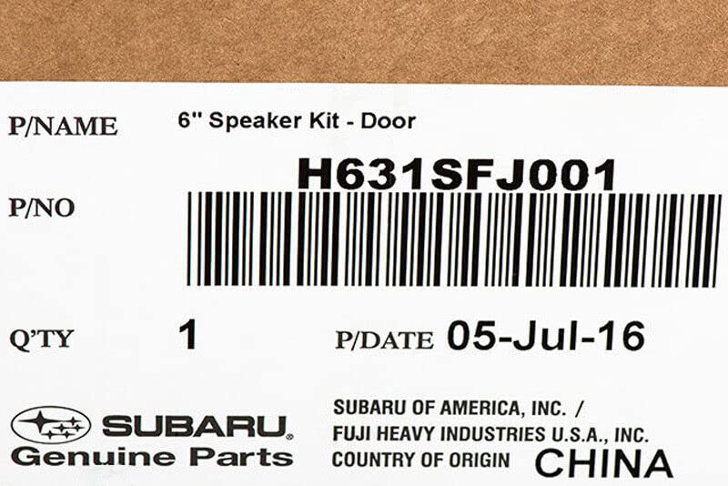Subaru Speaker Upgrade Kit by Kicker - H631SFJ001 - Genuine OEM