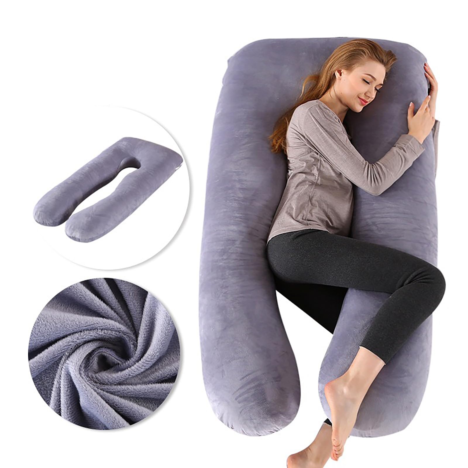 Datoubuda Comfortable Pregnancy Pillow,Full Body Support,Suitable for Pregnancy,Side Sleeping,and Breastfeeding,Pregnancy Pillows for Sleeping,Body Pillows for Adults,Maternity Pillow