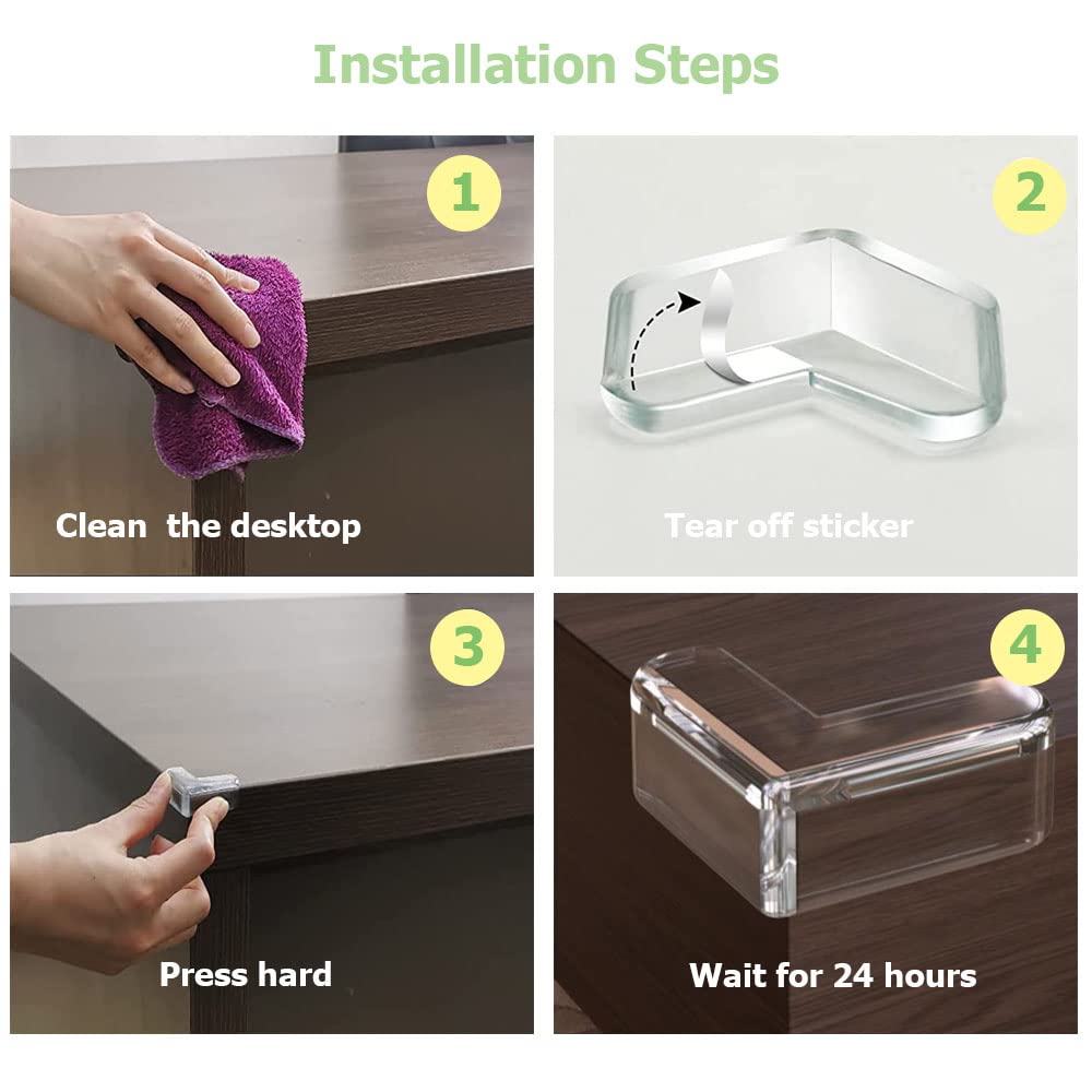 Corner Protector for Baby Furniture Corner Guard Corner Protector,Cover Sharp Furniture,Table Edges and CabinetsTransparent,24 Packs (40 * 40 * 15, transparent)
