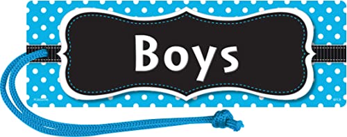 Teacher Created Resources Aqua Polka Dots Magnetic Boys Pass (77239)