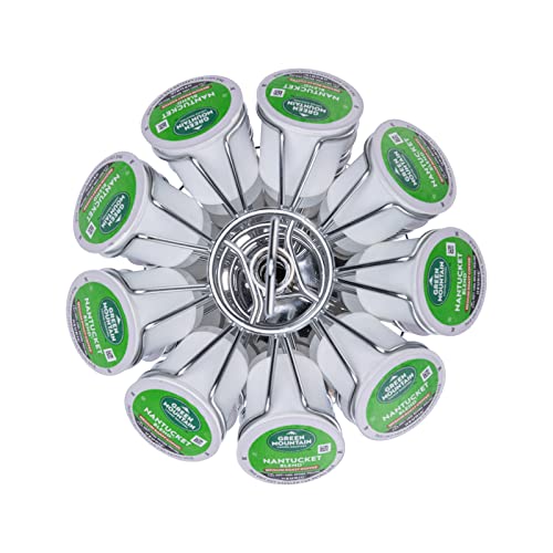 Rice rat K cup Holder Storage Coffee Capsules Pod Holder Carousel 3 Tier Compatible with 27 K-Cup Pods