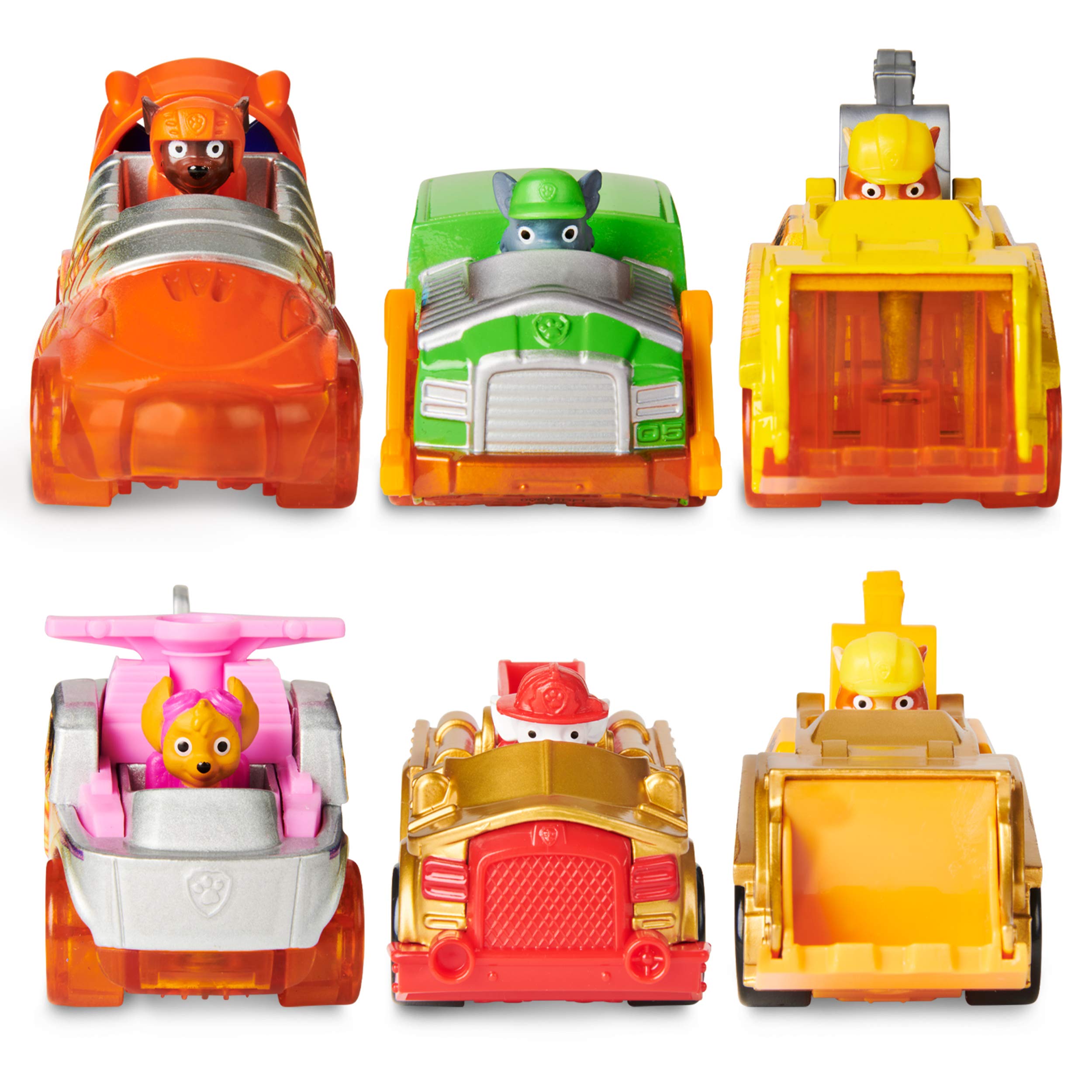 Paw Patrol, True Metal Spark Gift Pack of 6 Collectible Die-Cast Vehicles, 1:55 Scale