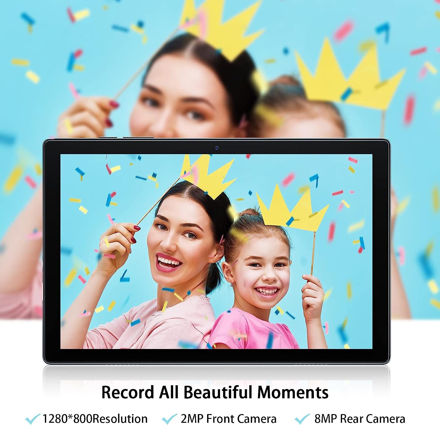 CNMF Tablet 10 inch, Android 10.0 Tablets, 32GB Storage, HD IPS Screen, Support Microsoft Office Software, Dual Camera, Bluetooth, WiFi