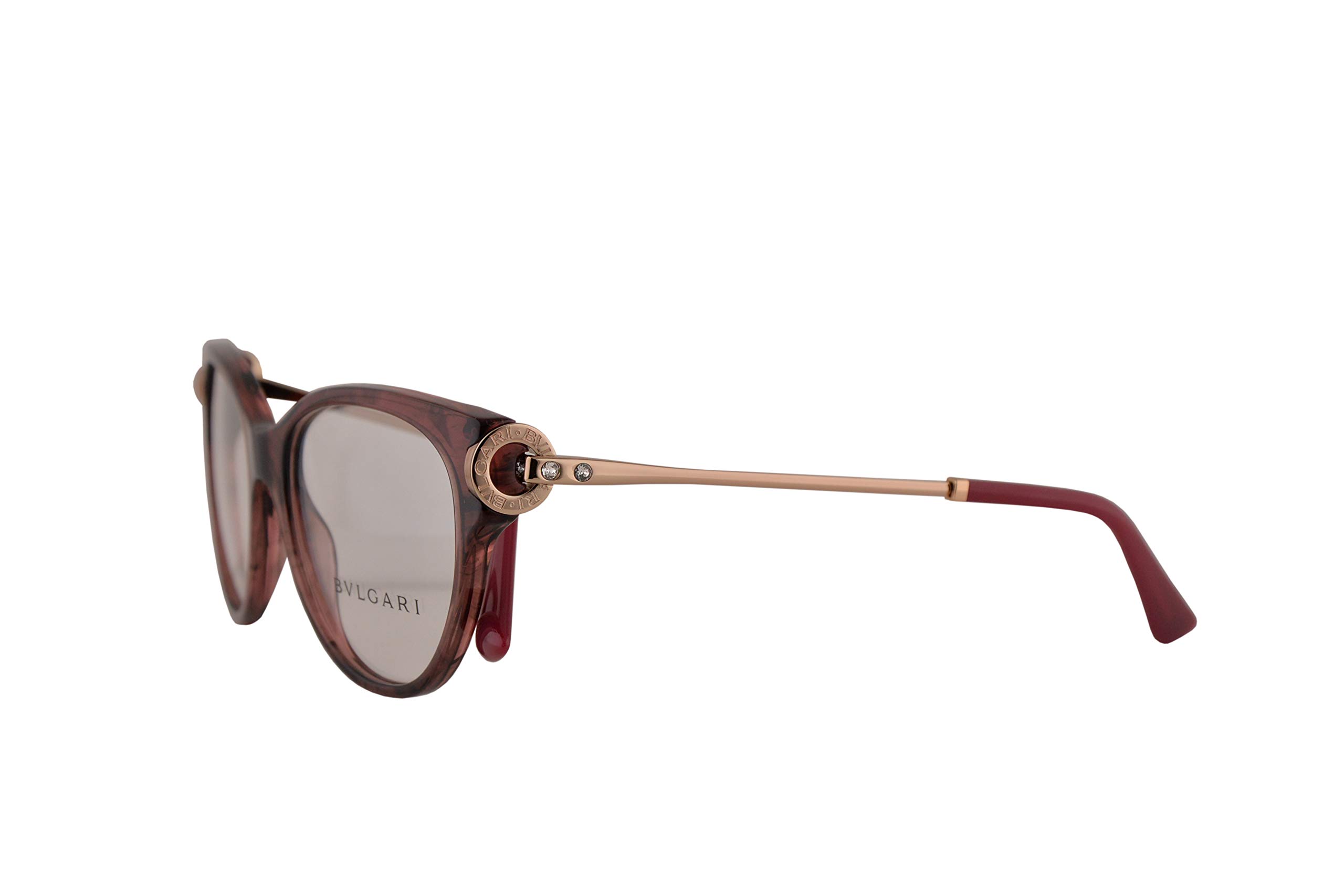 Bvlgari BV4144B Eyeglasses 52-17-140 Red Variegated Violet w/Demo Clear Lens 5397 BV 4144-B Bulgari