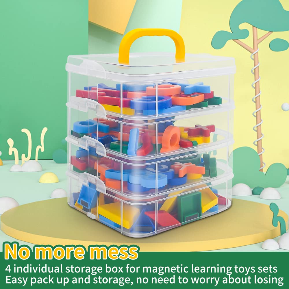 Dazzcool Magnetic Letters Numbers Kit for Toddlers, Preschool Learning Toys ABC Learning Fridge Magnet for Kids Magnetic Letters for Classroom Teaching Alphabet Magnets Toys 147PCS