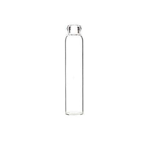 JJKMALL- 100PCS 1ml 1/4 Dram Empty Glass Perfume Sample Bottle Vials with 3ml 1pcs Droppers Samplers for Essential Oils Aromatherapy caps with