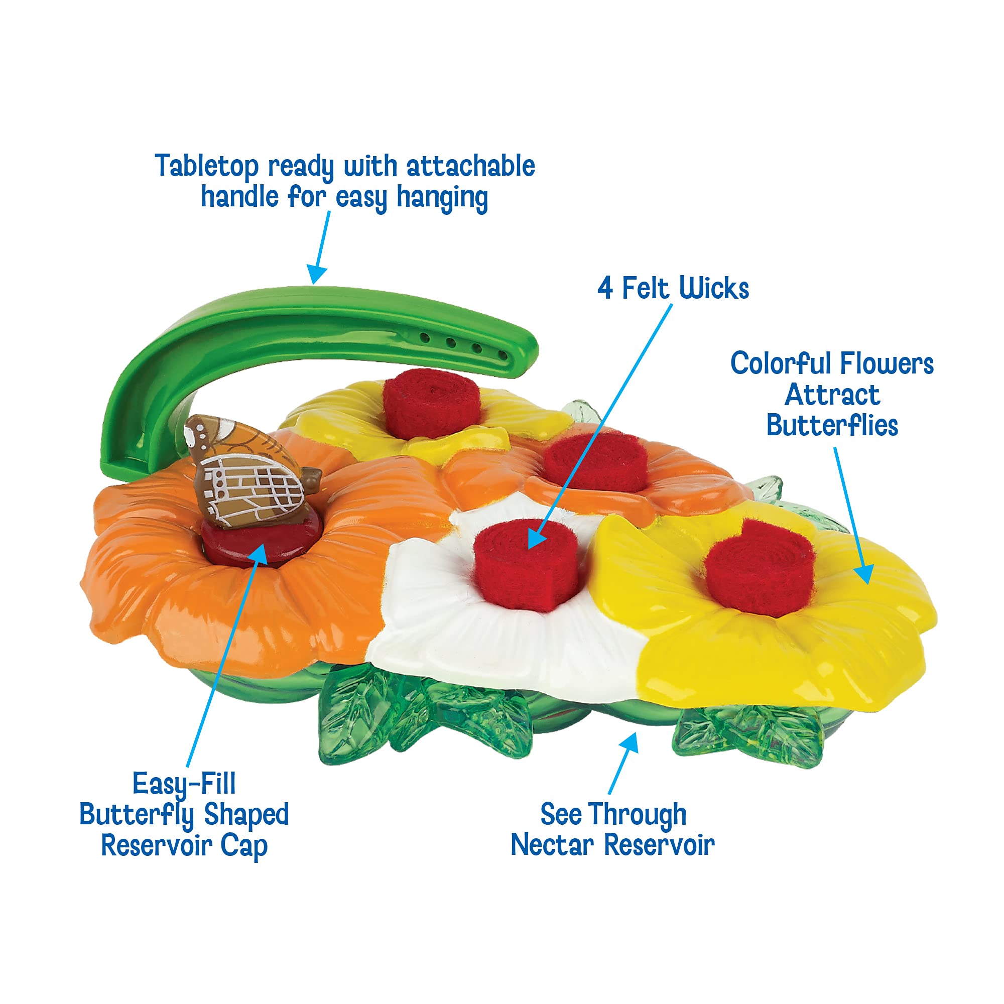 Butterfly Garden: Home School Habitat and Two Live Cups of Caterpillars - with Deluxe Butterfly Feeder - Includes Both English and Spanish Butterfly STEM Activity Journals