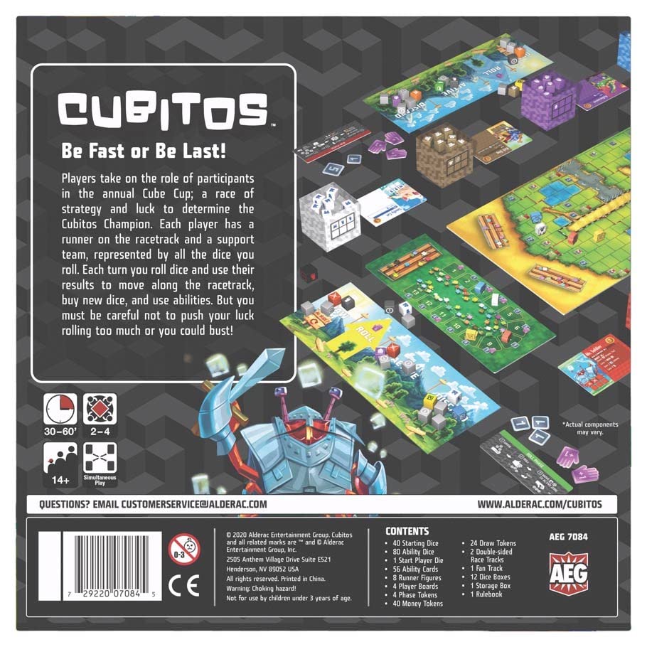 Cubitos Board Game Bundle with Mr Dice Drawstring Bag