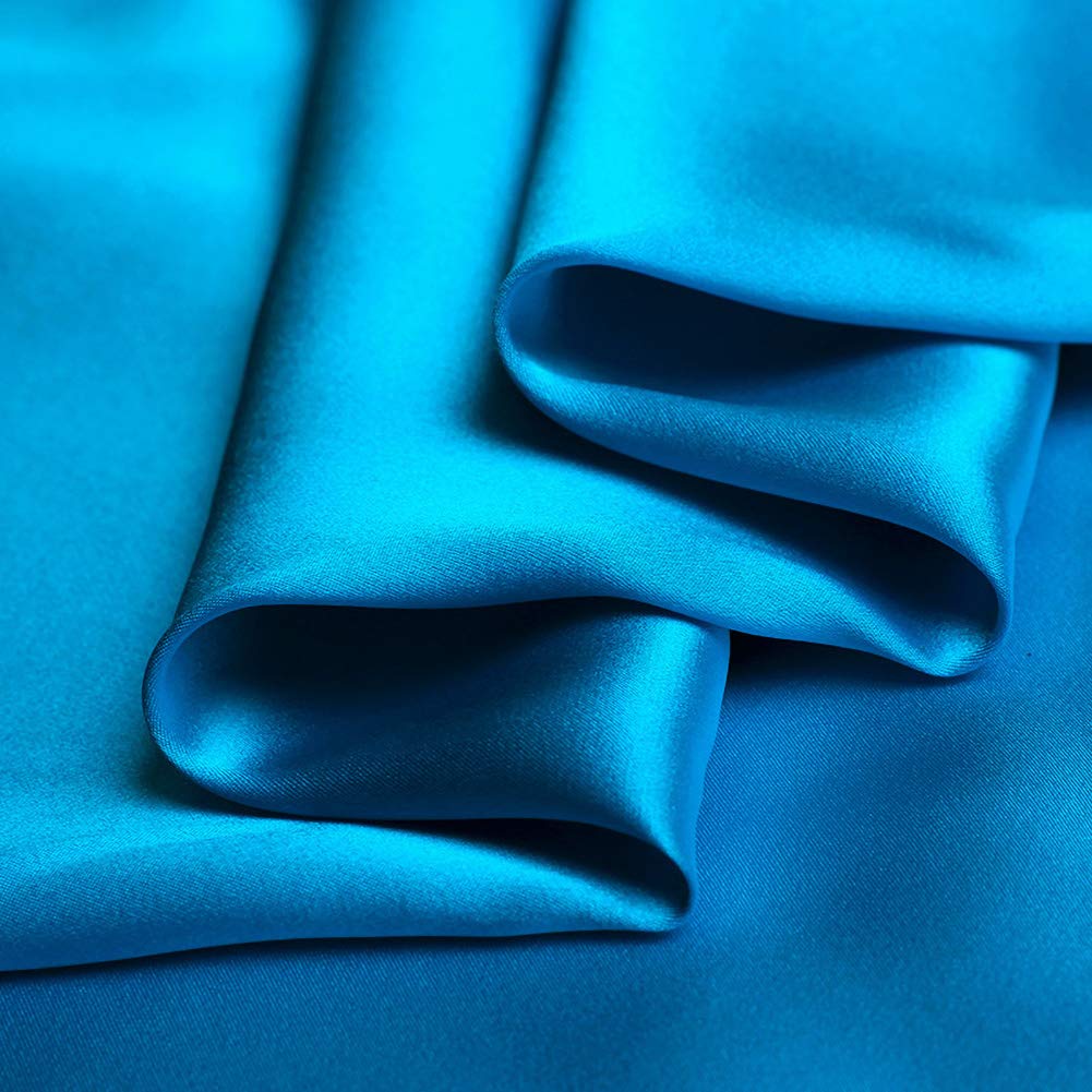 Light Pink 100% Pure Silk Fabric Solid Color Charmeuse Fabrics by The Pre-Cut 1 Yard for Sewing Clothing Width 44 inch