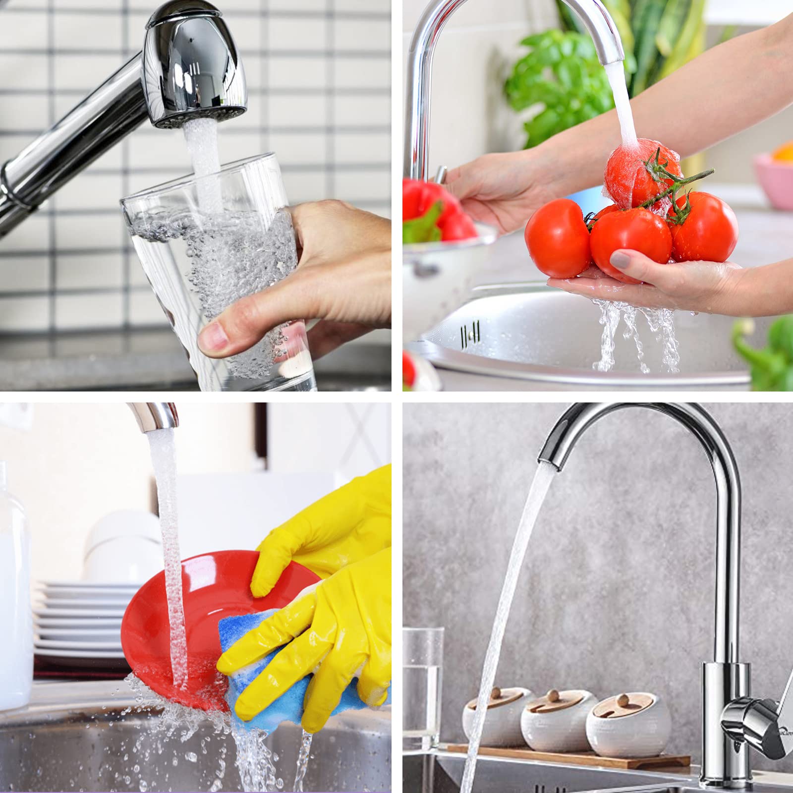 Faucet Aerator M18.5, WeeVeni 6PCS Aerator Replacement for Sink Faucet Flow Restrictor, Kitchen Cache Aerators Bathroom Sink Aerator with Key Removal Wrench Tool (18.5 MM) (18.5MM)