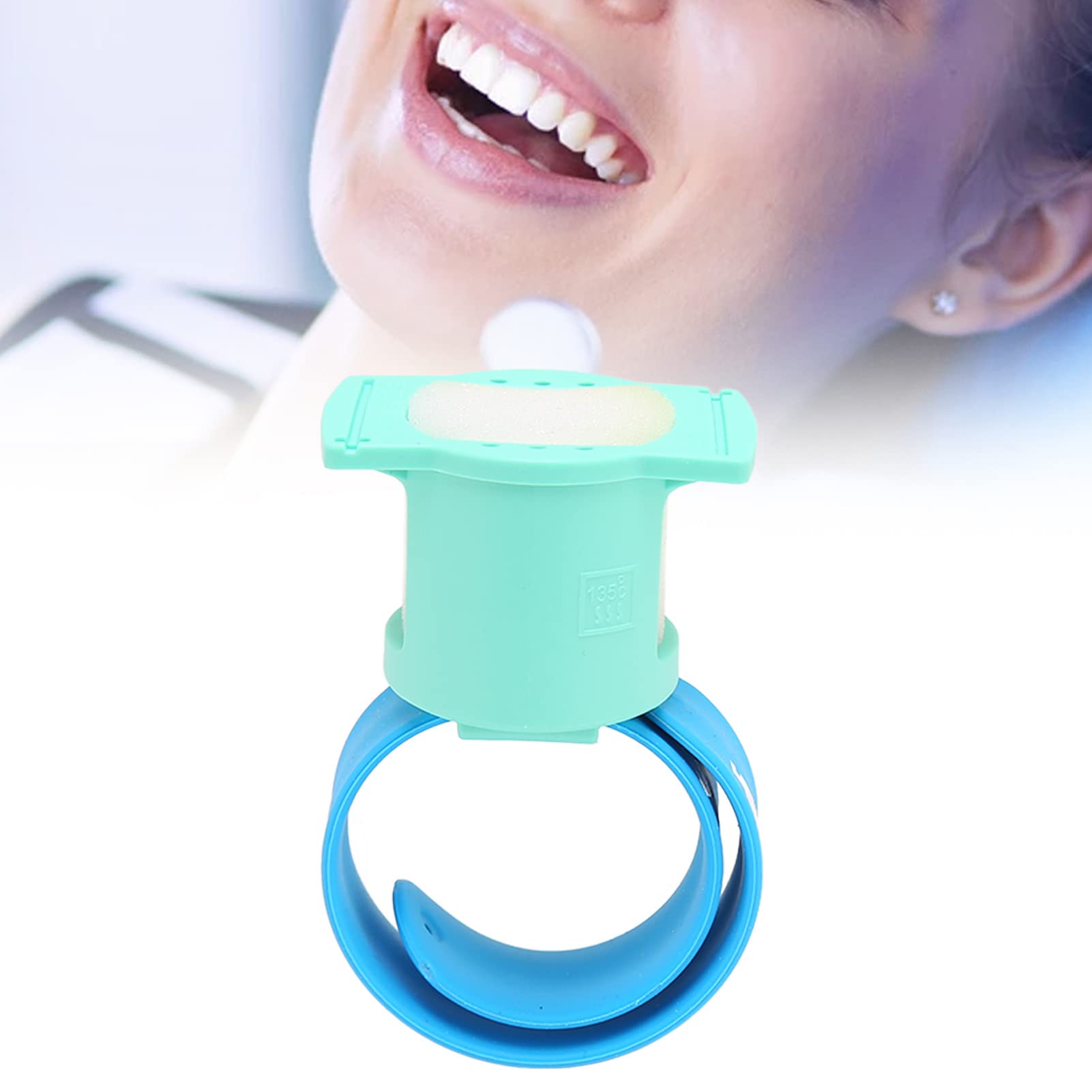 Endo Measuring Block, Dental Measuring Ruler Heat Resistant Easy Cleaning Clear Scale Handheld Robust with 2PCS Spare Sponge for Hospital (Green)