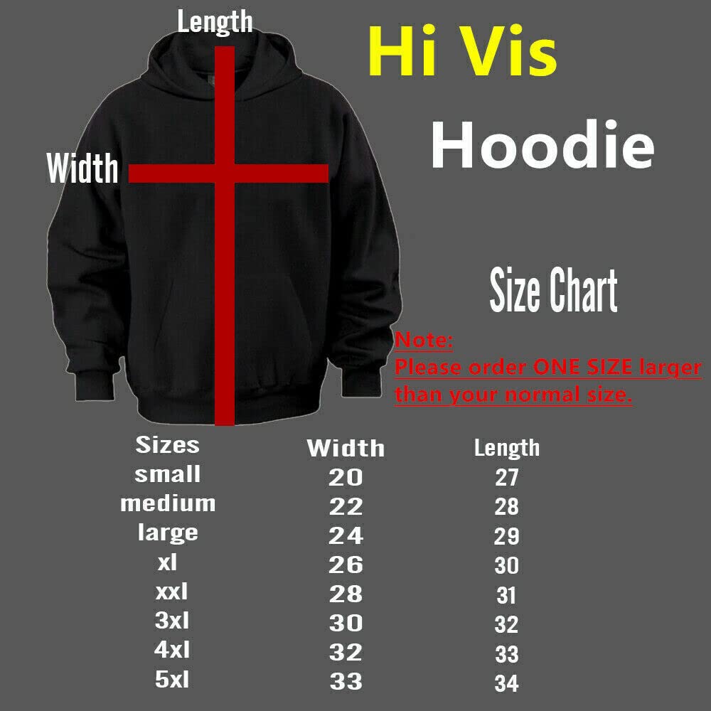Exgreem High Visibility Hi Vis Hoodies Class 3 Safety Hooded Fleece Lined Sweatshirt (as1, alpha, xx_l, regular, regular, Black, XXL)